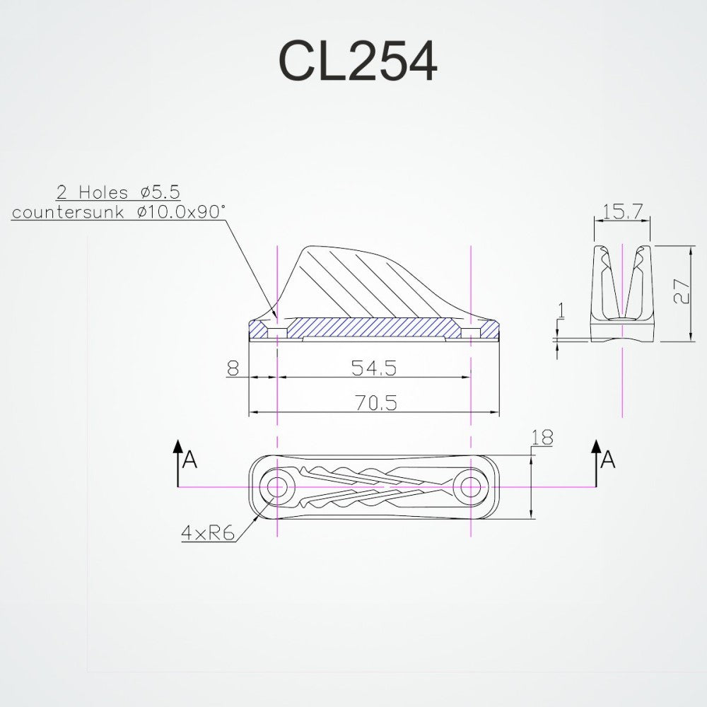 Clamcleat CL254 Racing Midi Rope Cleat 4-8mm – Fox's Chandlery
