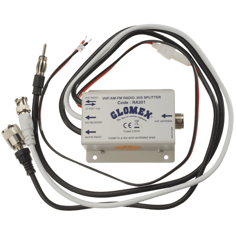 Glomex VHF to AIS and AM-FM radio Splitter RA201AIS – Fox's Chandlery